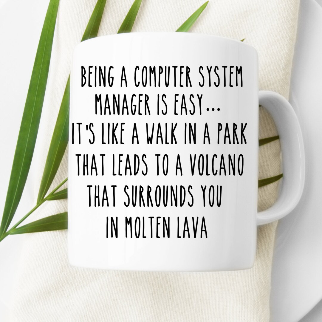 Funny Computer System Manager Mug, Gift for Computer System Manger ...