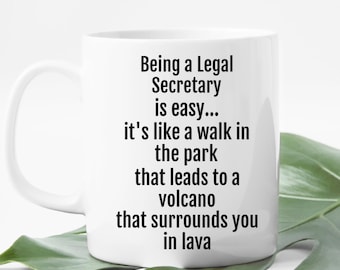 Legal Secretary Mug, Funny Gift Coffee Cup Badass Miracle Worker - Etsy
