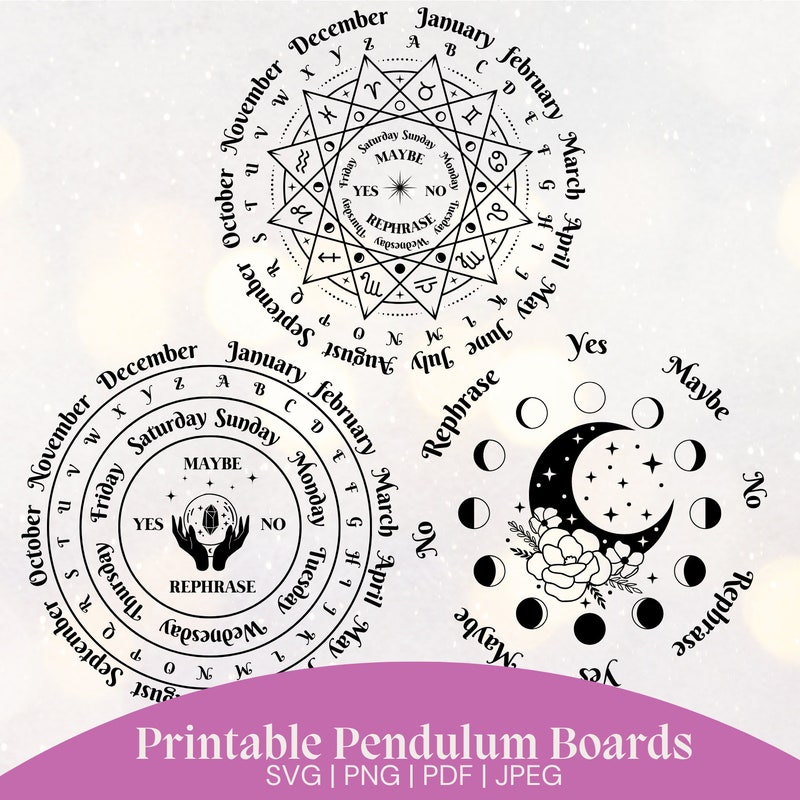 Pendulum Board Printable - Etsy