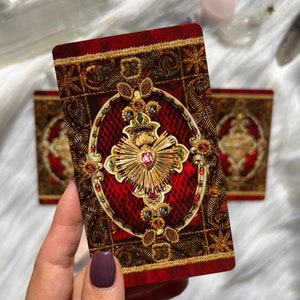 Tarot Deck, Red and Gold, Tarot Deck, Tarot Deck for Beginners, Unique ...