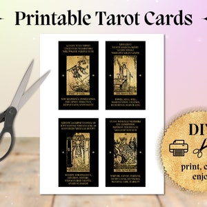 Printable Tarot Deck, Tarot Keywords, DIGITAL FILE, Tarot Cheat Sheet ...