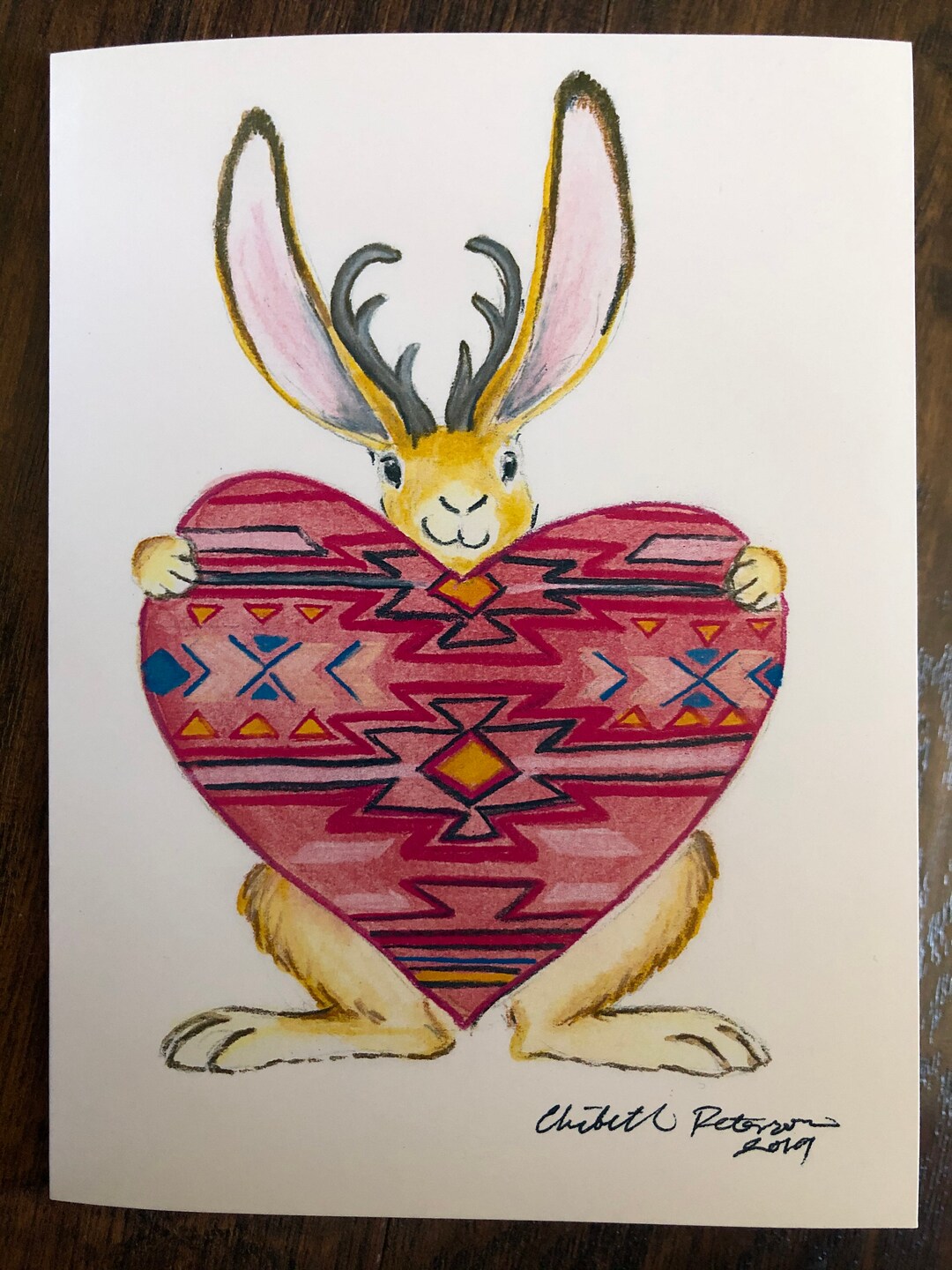 Jackalope Valentines Day Card - Etsy