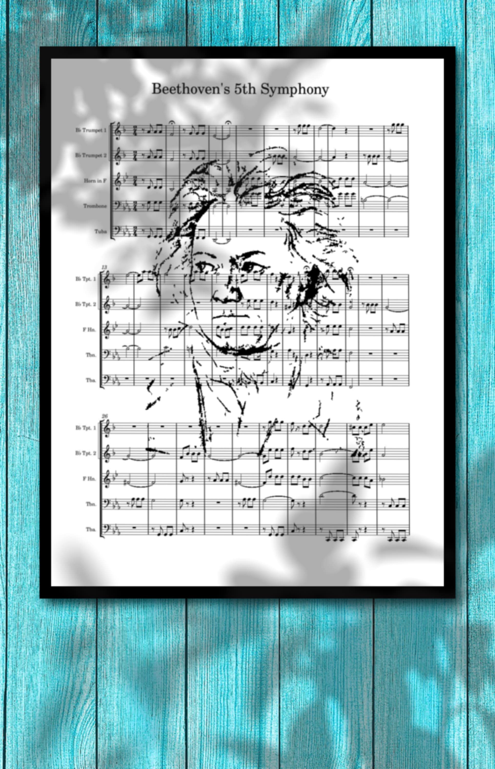 Beethoven Printable Wall Hanging | Instant Download | Printable Poster ...