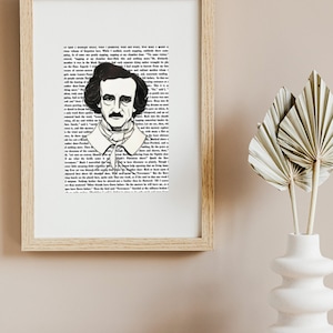 Edgar Allan Poe Downloadable Print With "the Raven" Text | Printable ...