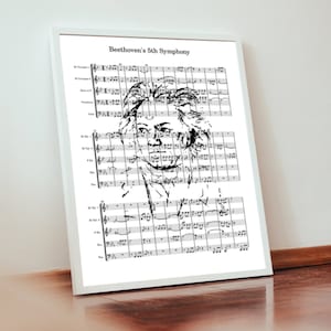Beethoven Printable Wall Hanging | Instant Download | Printable Poster ...