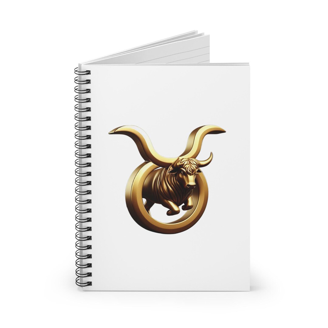 Taurus symbol Spiral Notebook Snow White - Etsy