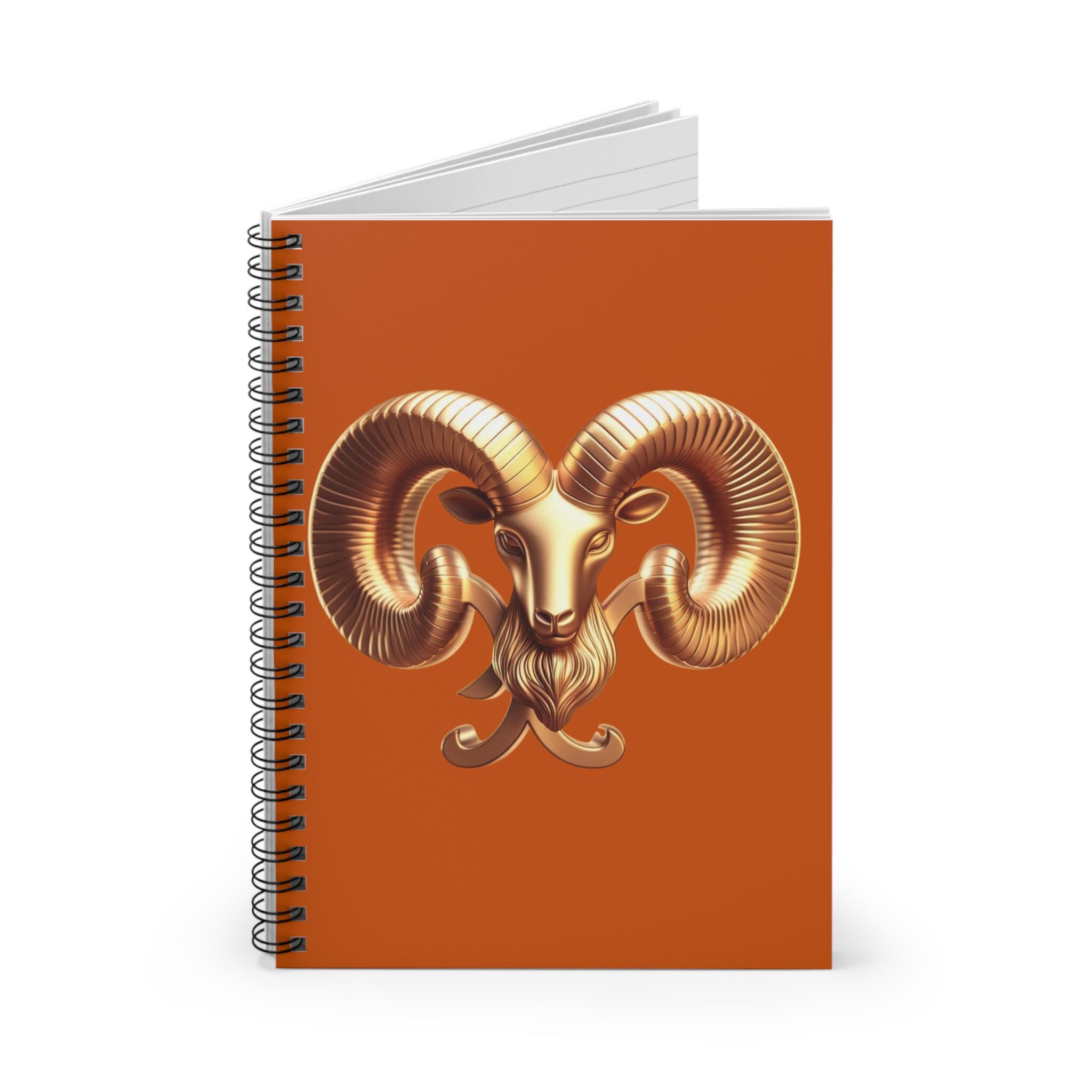 Aries symbol Spiral Notebook Sienna - Etsy