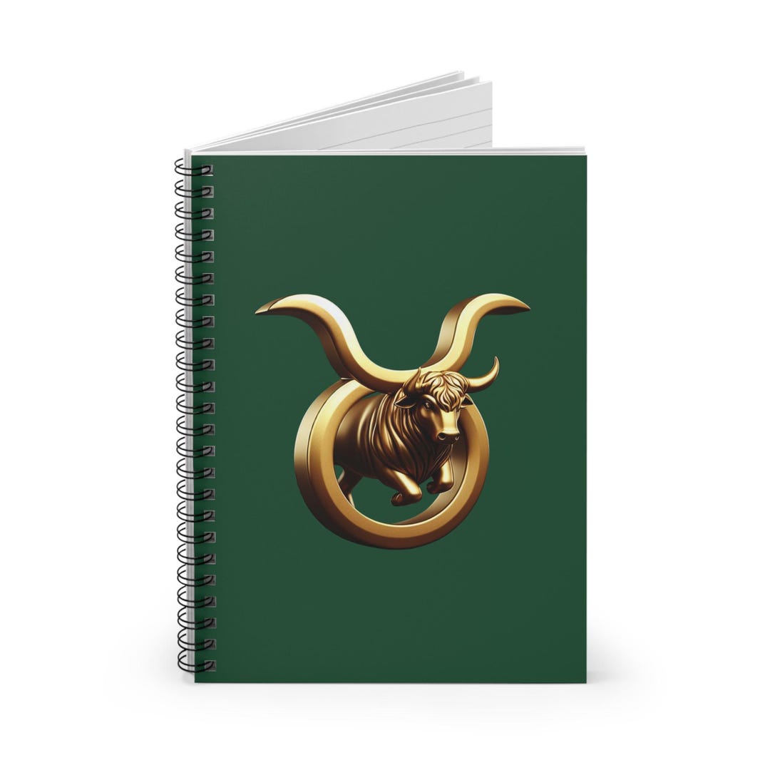 Taurus symbol Spiral Notebook Hunter Green - Etsy