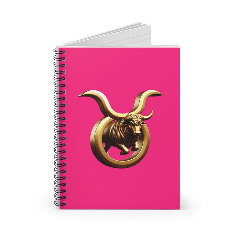 Taurus symbol Spiral Notebook Barbie Pink - Etsy