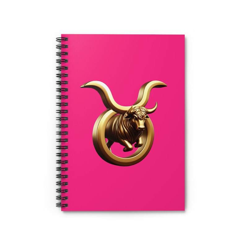 Taurus symbol Spiral Notebook Barbie Pink - Etsy