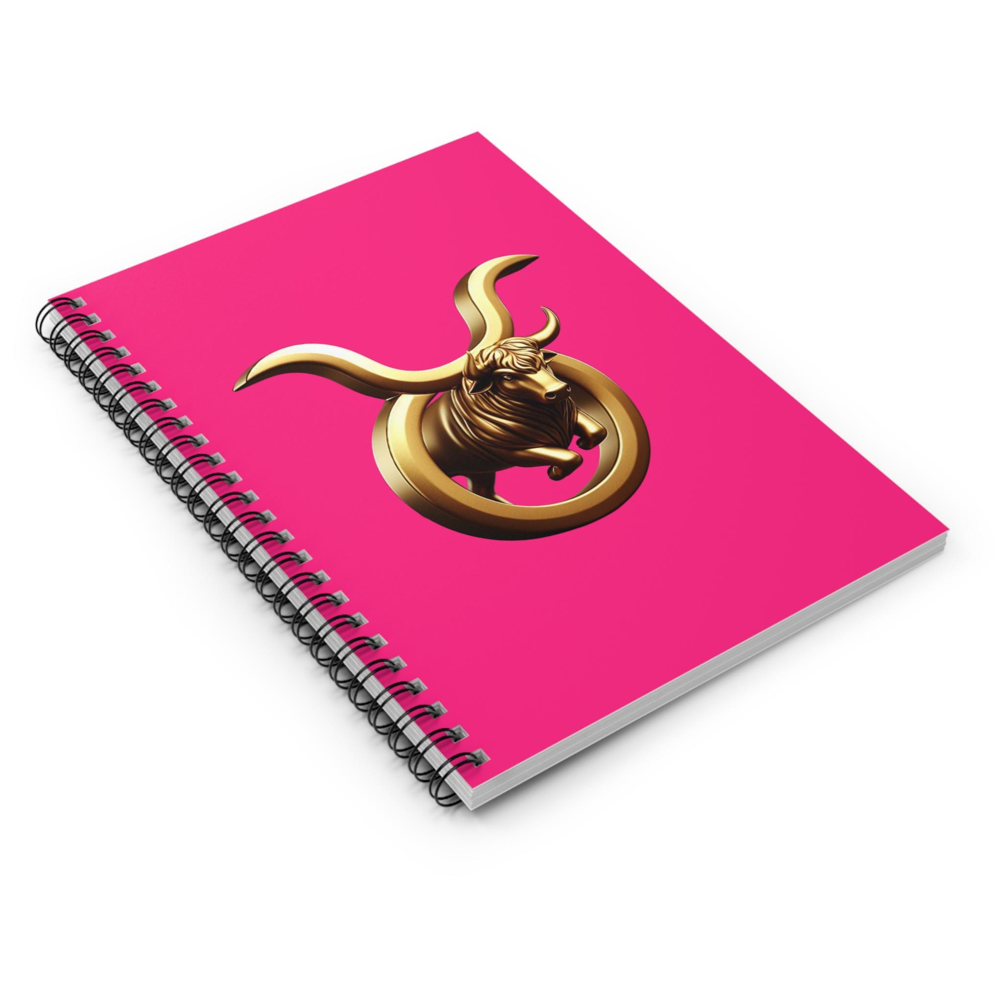 Taurus symbol Spiral Notebook Barbie Pink - Etsy