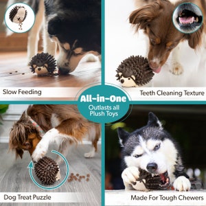 Interactive Dog Toy for Strong Chewers, Freddy Hedgehog All-in-one ...