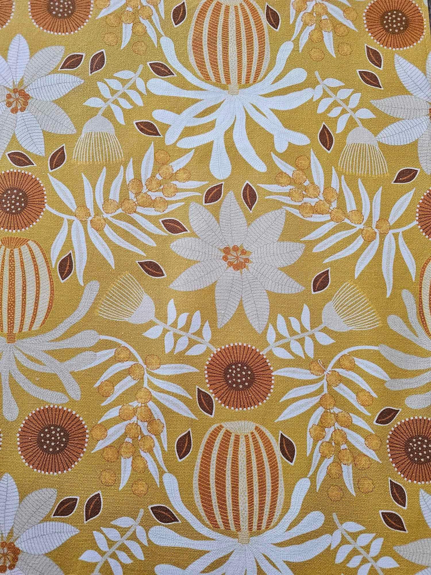 Mustard Wattle Cotton Canvas Table Runner: Australian Native Design - Etsy