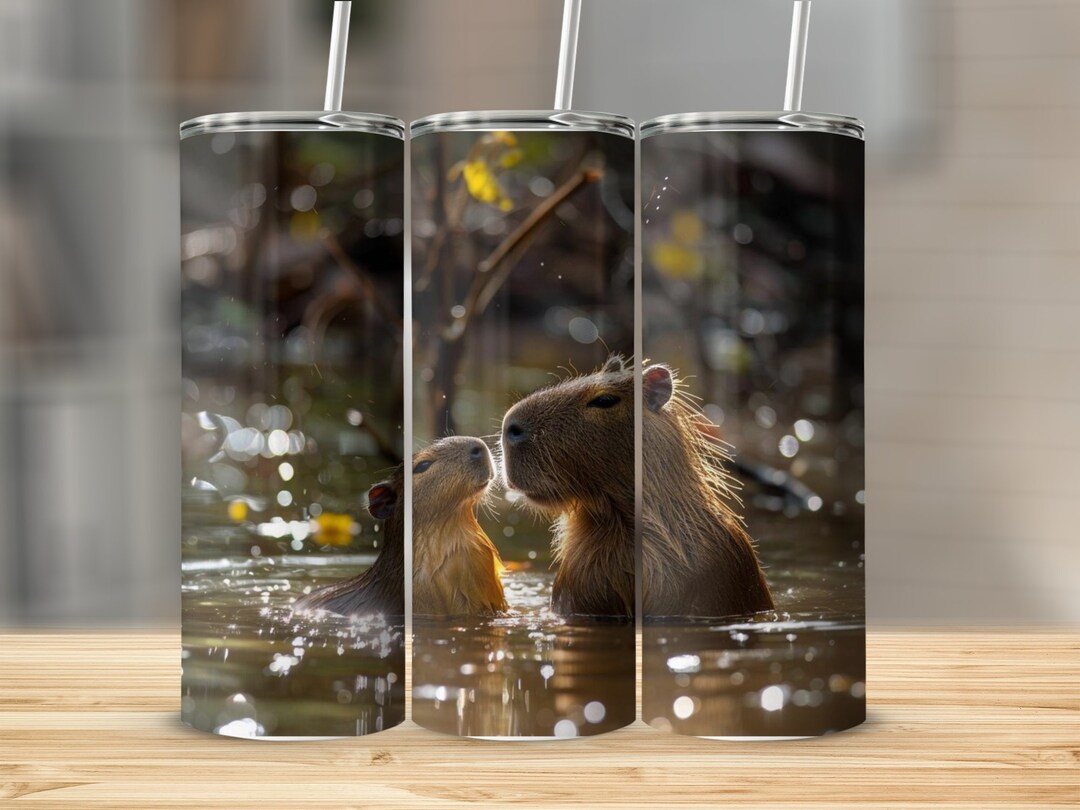 Capybara Digital Print, 20 Oz Skinny Tumbler Sublimation Design ...