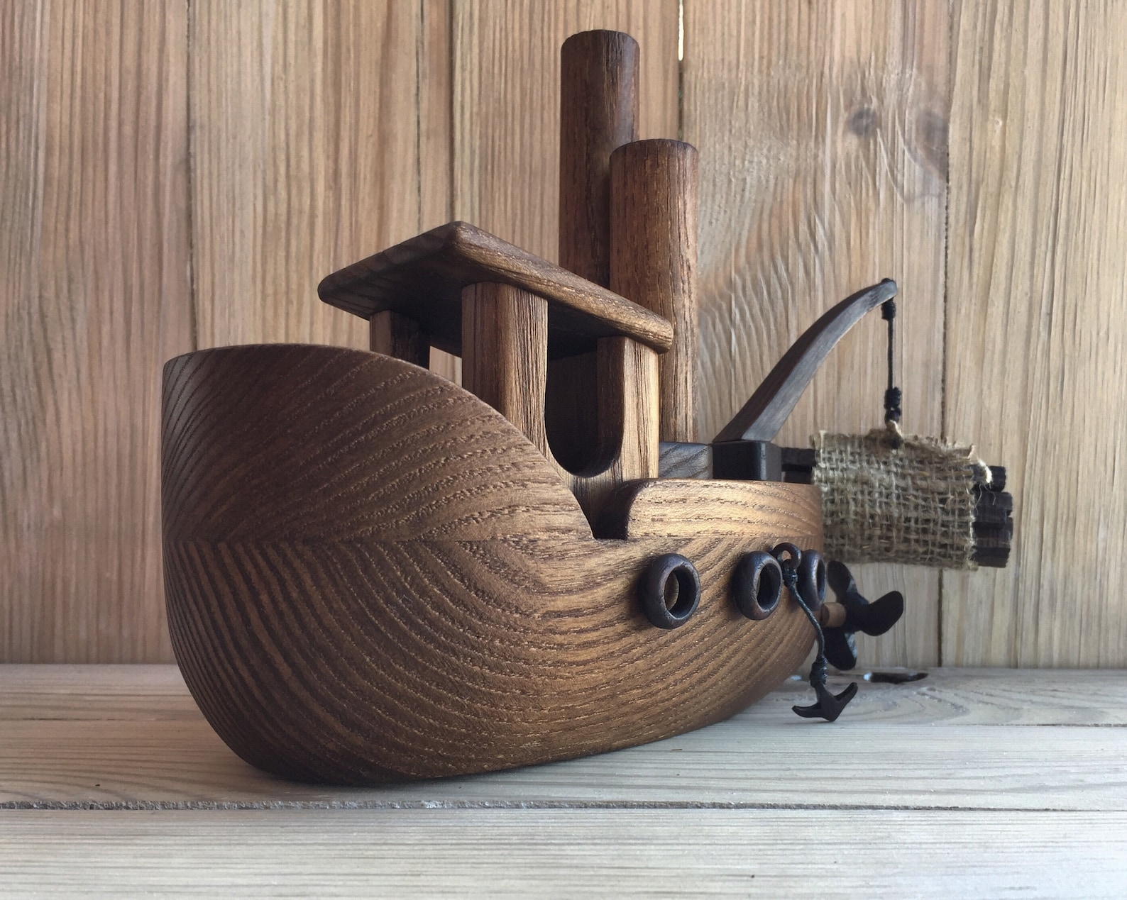 Barco de madera barco de madera barco de madera de juguete | Etsy