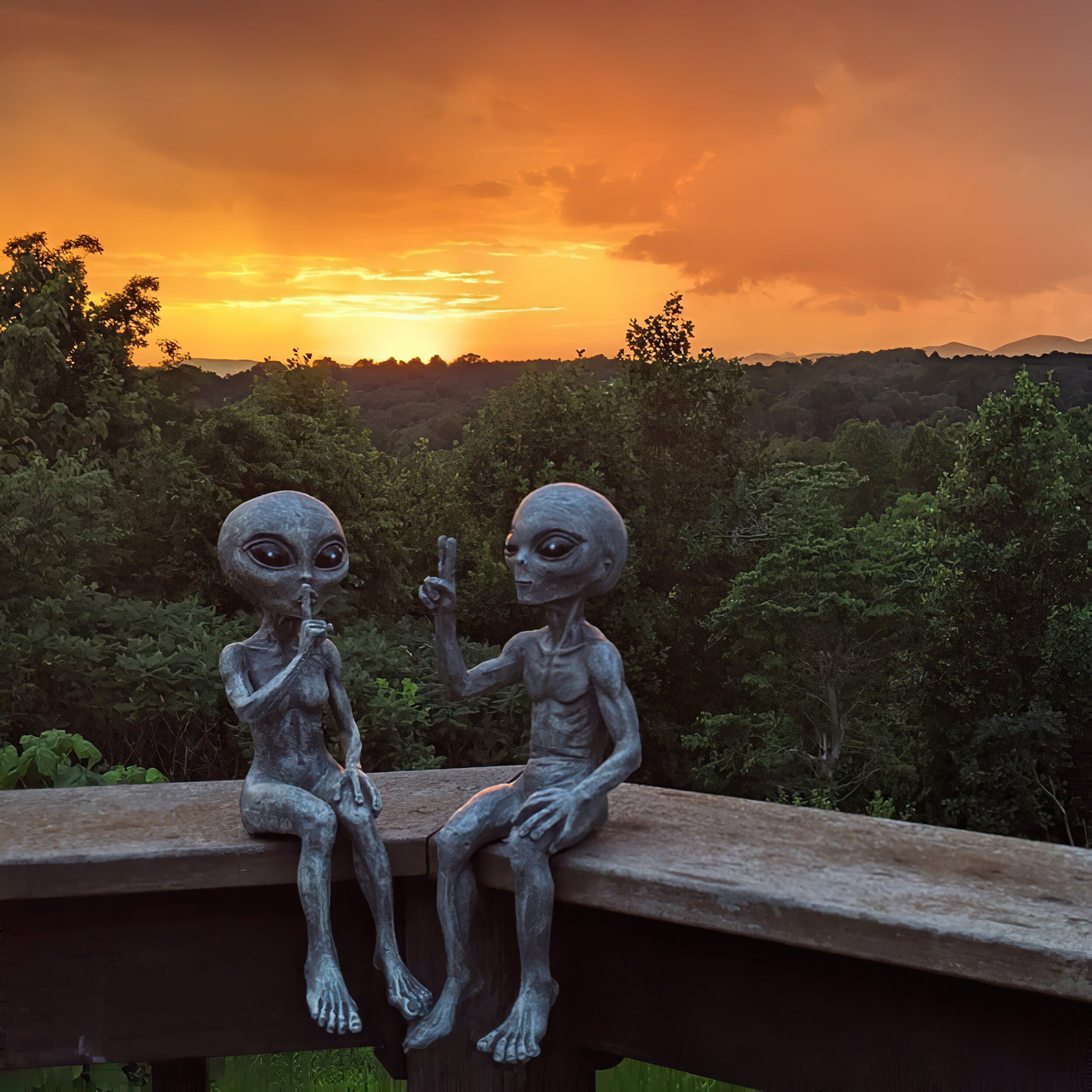 Alien Statue Garten Haus Drinnen Outdoor Dekor Weltraum Alien | Etsy