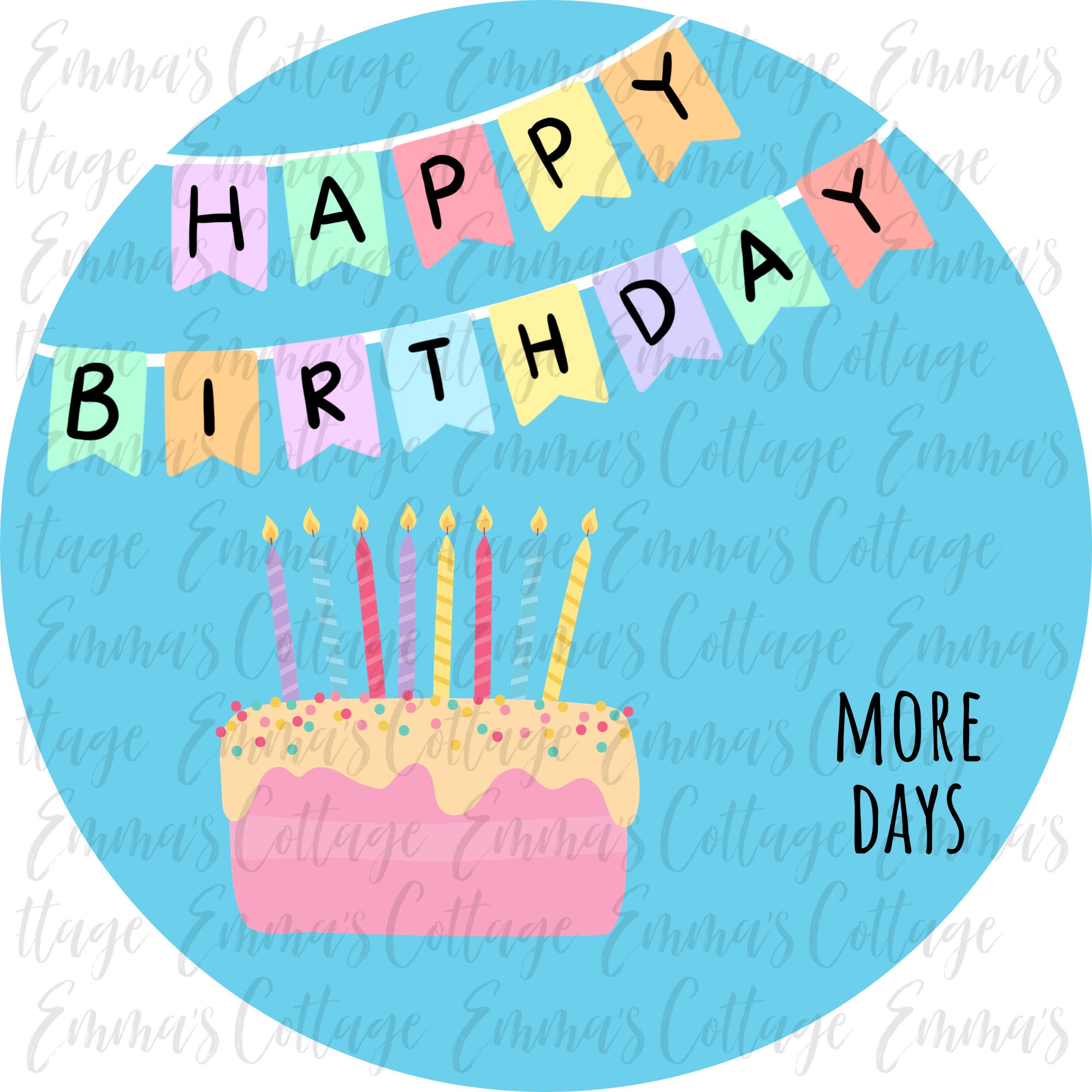 Happy Birthday Countdown Blue PNG Birthday Countdown Image Instant ...