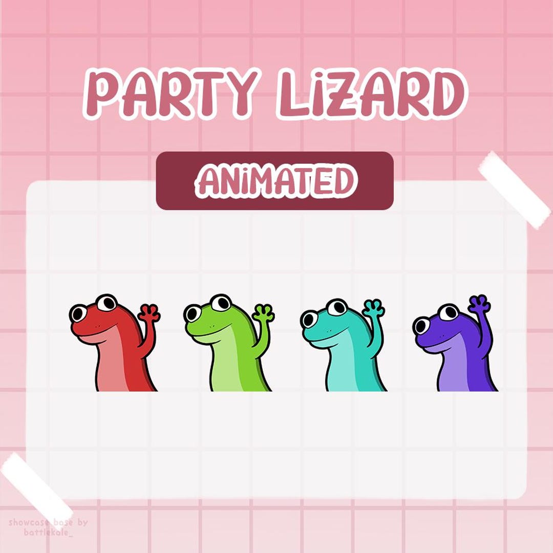 Animated Rave/party Lizard Meme - Twitch - Alert - Emote - Youtube ...