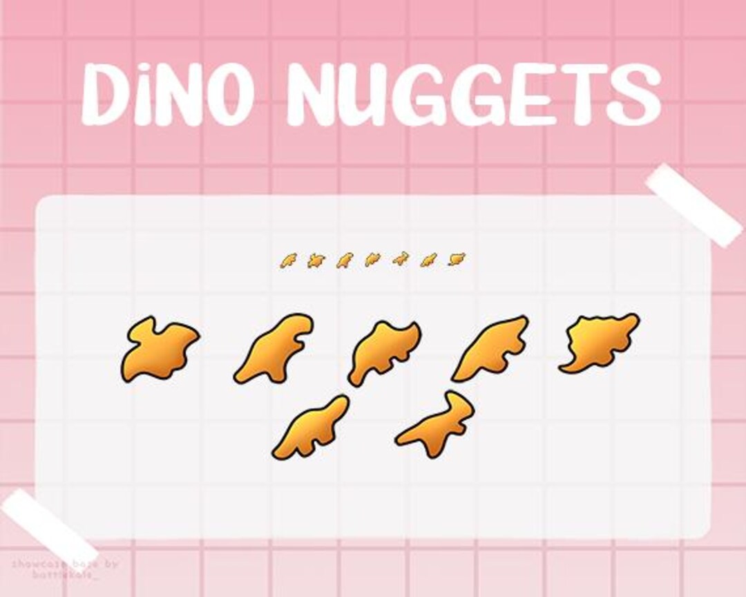 7 Cute Dino Nugget Emotes & Sub Badges – Twitch, Discord, Youtube ...
