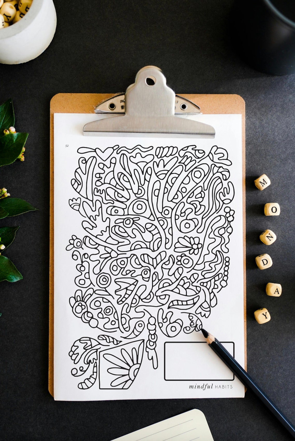 Coloring Habit Tracker for Kids | Flowers 52-week Challenge Tracker and ...