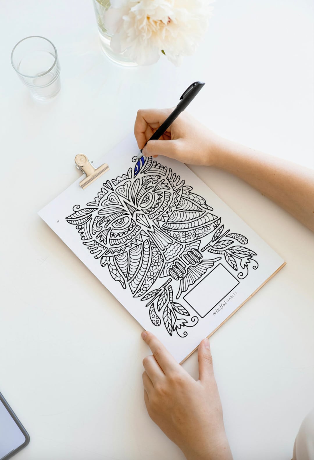 Habit / Goal Tracker. DIGITAL DOWNLOAD. Mindful Habit Tracker Coloring ...