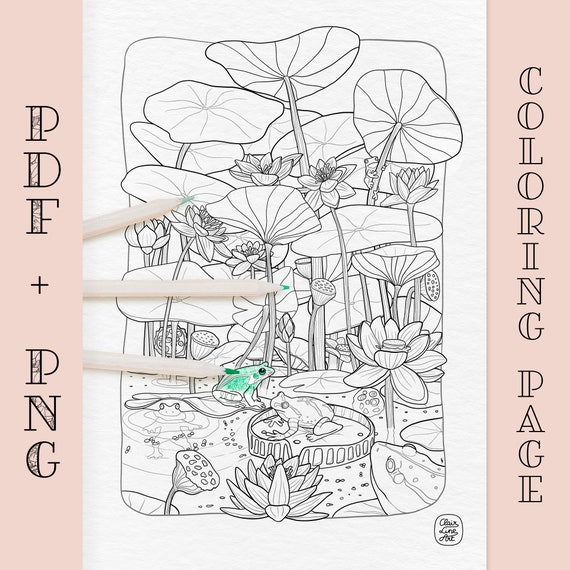 Pond Plant Coloring Pages