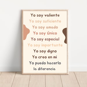 Spanish Classroom Decor Positive Affirmation Poster for | Etsy