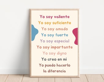 Spanish Classroom Decor Positive Affirmation Poster for | Etsy