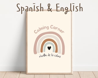 Calming Corner Sign for Classroom Decor Bohoprintable Calm | Etsy