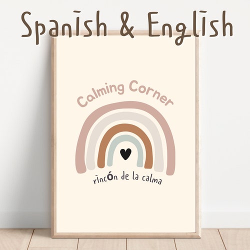 Calm Corner Sign for Spanish Classroom Decor Printable - Etsy