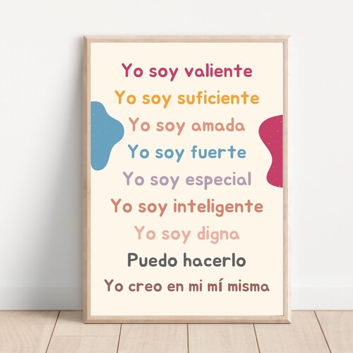 Spanish Classroom Decor Positive Affirmation Poster for - Etsy