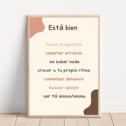 Spanish Classroom Decor Positive Affirmation Poster for - Etsy