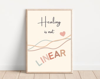 Healing is Not Linear Poster - Etsy