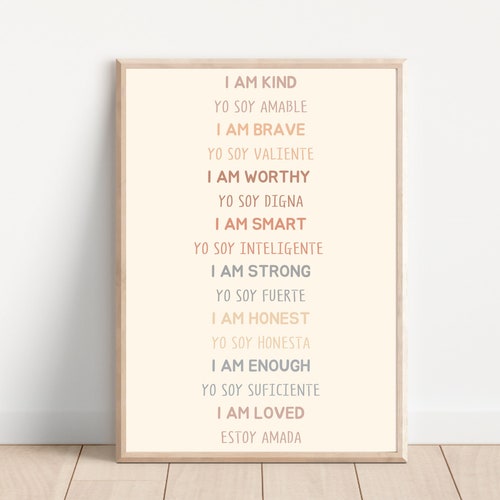 Spanish Classroom Decor Positive Affirmation Poster for - Etsy