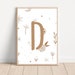 Boho Letter D Print: Kids Room Wall Art (digital Download) - Etsy