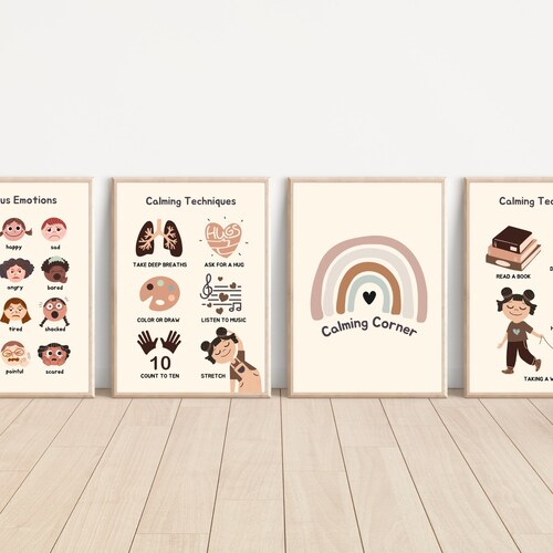 Set of 3 Educational Posters Calm Down Corner Calming - Etsy