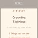 Grounding Technique Chart, Mental Health Digital Poster,sensory Corner ...