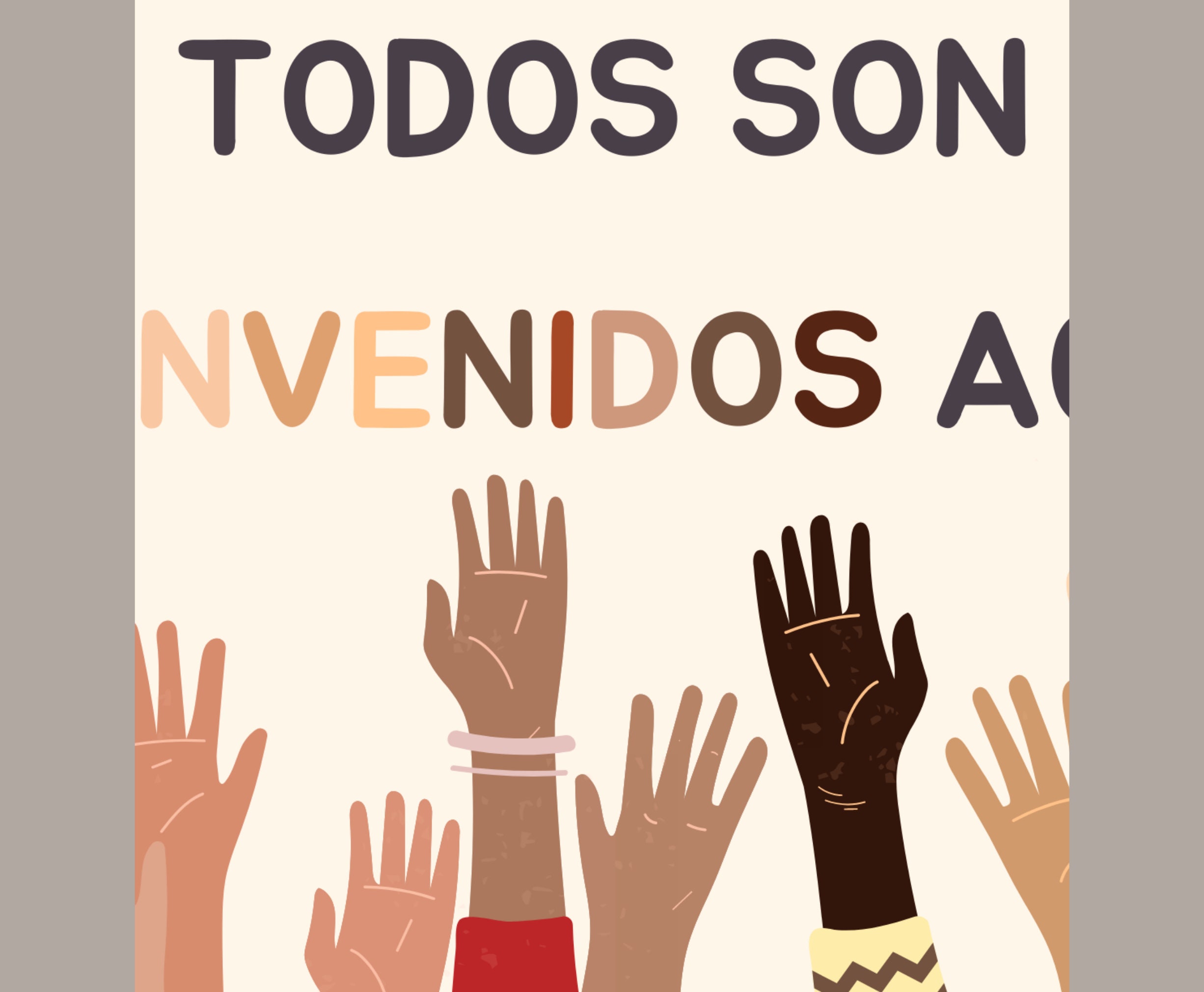 Spanish Classroom Decor All Are Welcome Here Diversity - Etsy