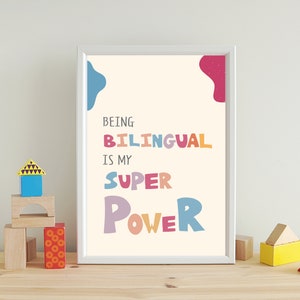 Bilingual Spanish Nursery Wall Art Poster,spanish Classroom Decor ...