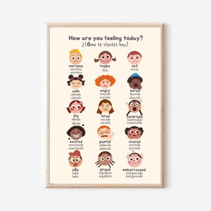Set of 3 Educational Posters,bilingual Spanish Emotion,calming Corner ...