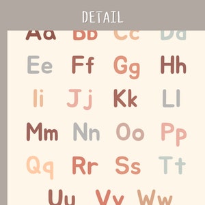 Alphabet Poster,abc Print,boho Educational Posters,wall Art for Nursery ...