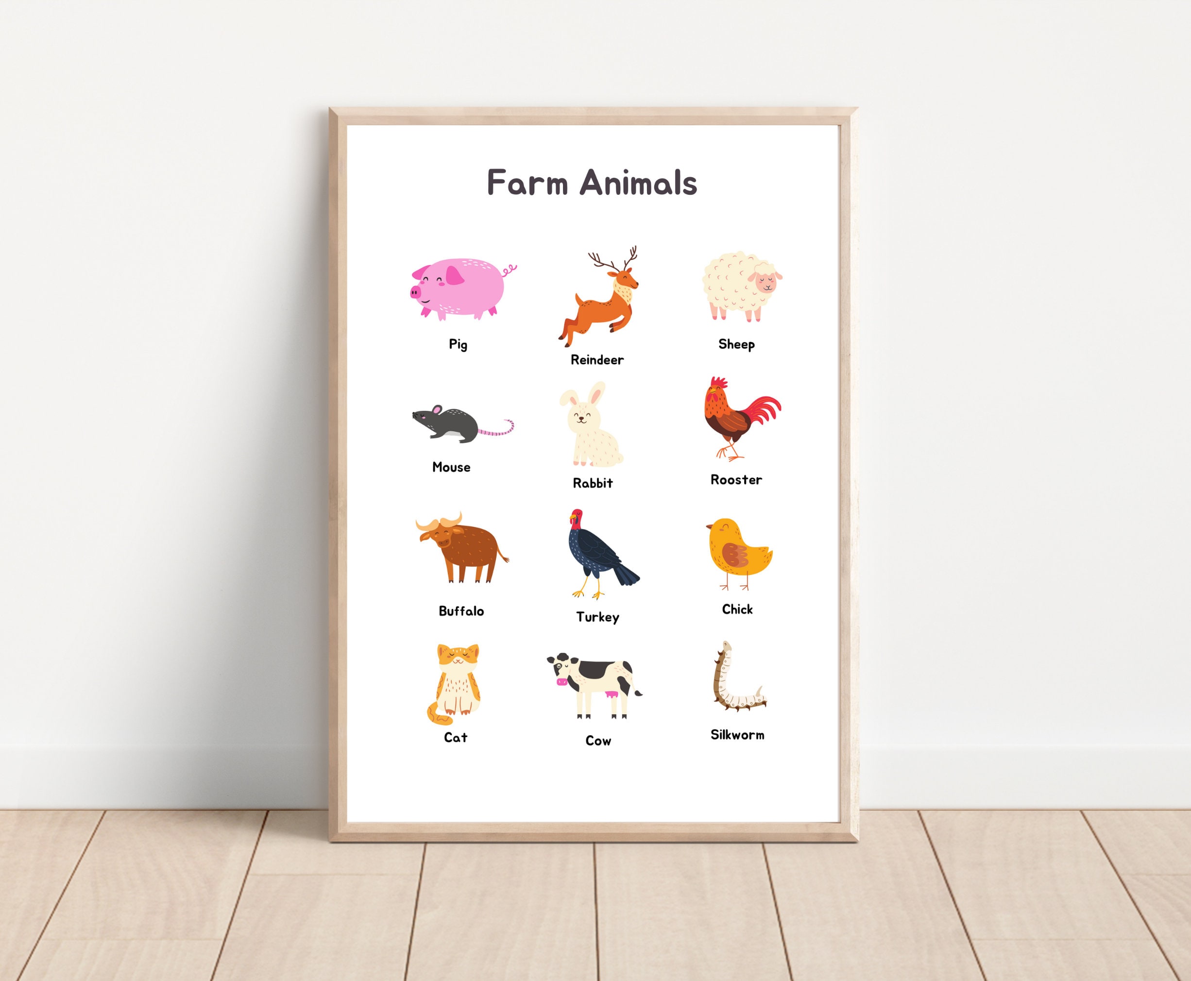 Animals Nursery Posters Set, Homeschool Classroom Decor (digital ...