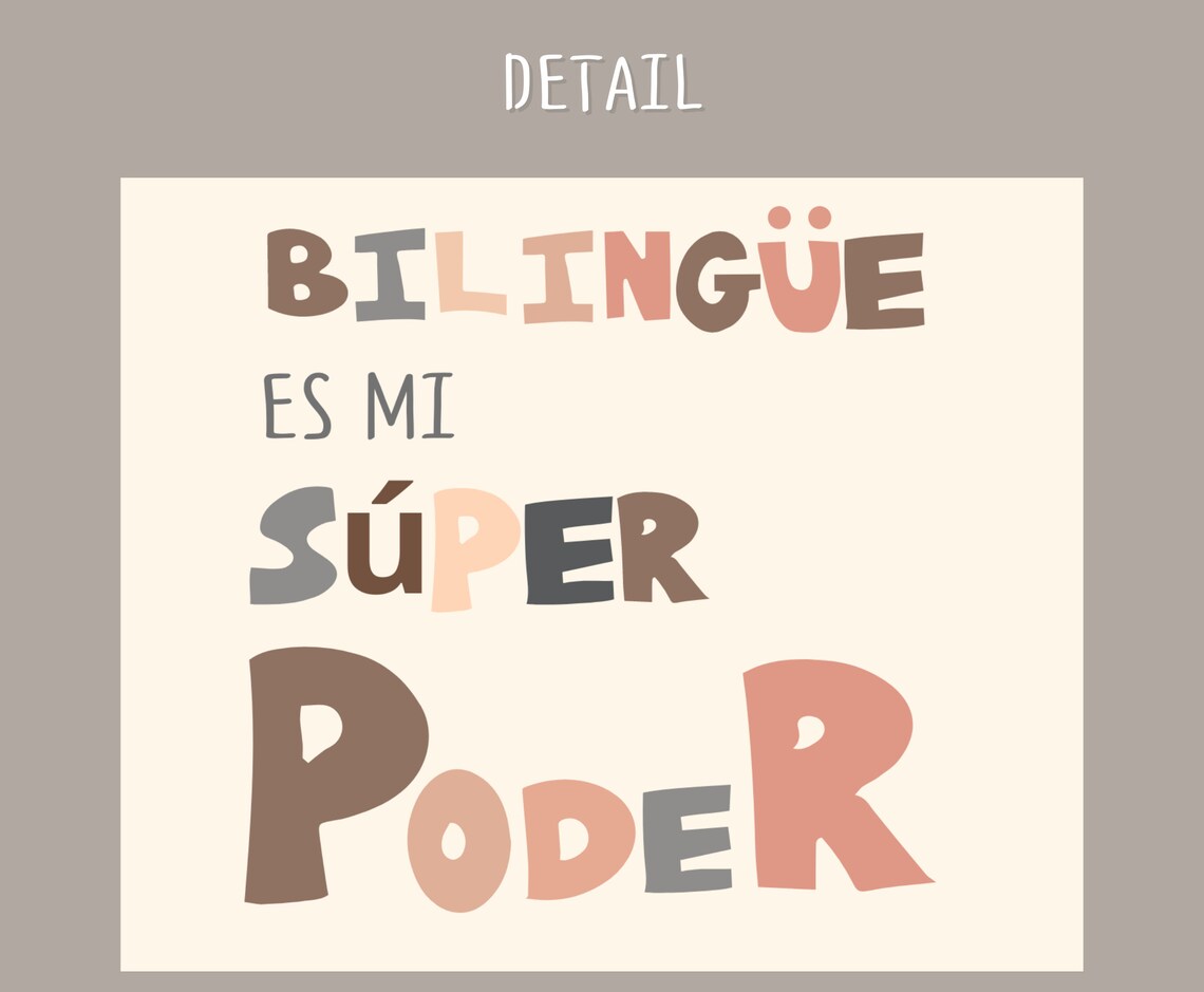 Bilingual Spanish Boho Nursery Wall Art Posterspanish | Etsy