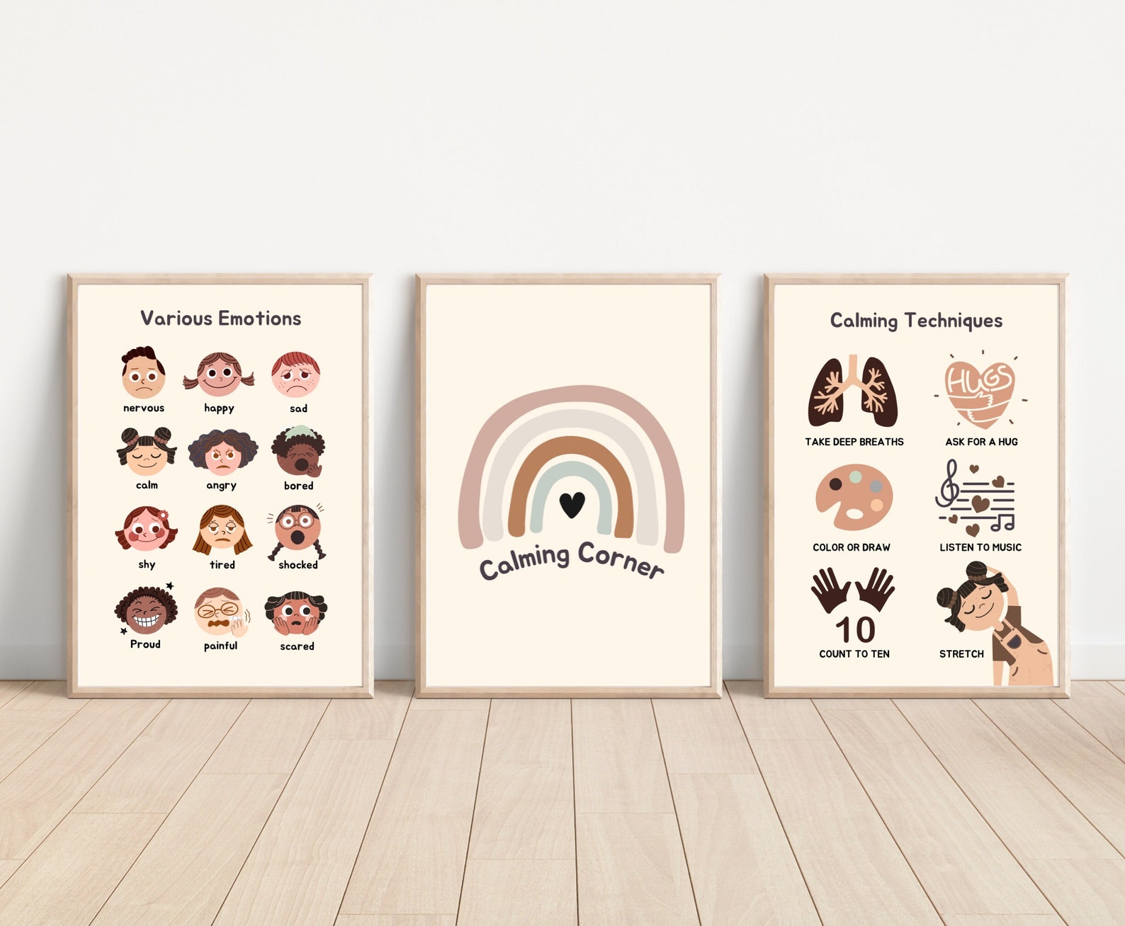 Set of 3 Educational Posters Calming Corner Calming - Etsy