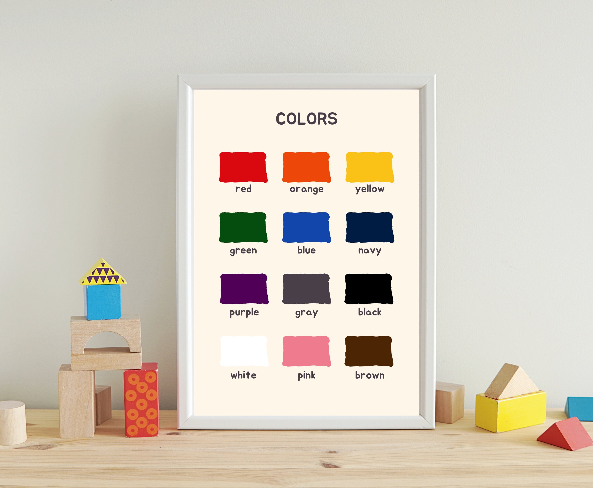 Set of 2 Shapes and Colors Poster Shapes and Colors - Etsy