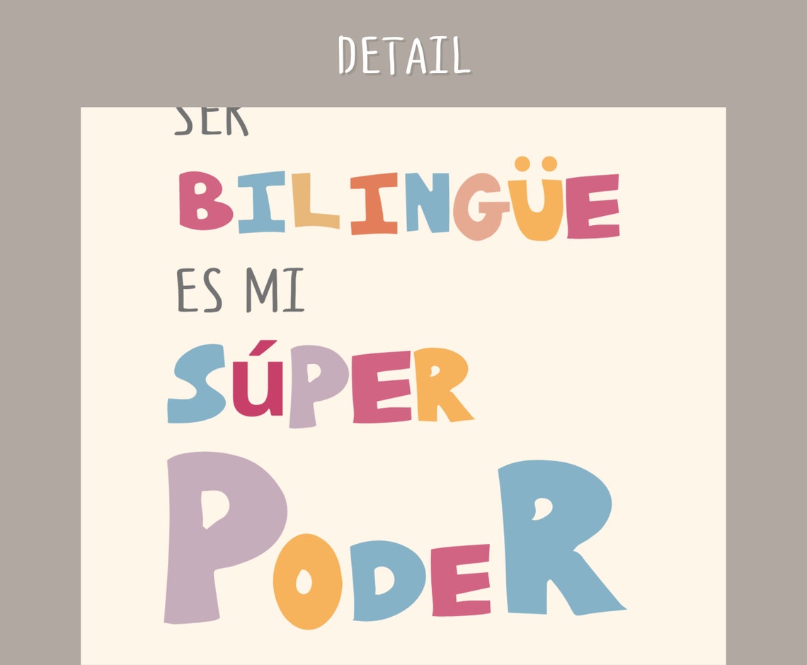 Bilingual Spanish Nursery Wall Art Posterspanish Classroom | Etsy