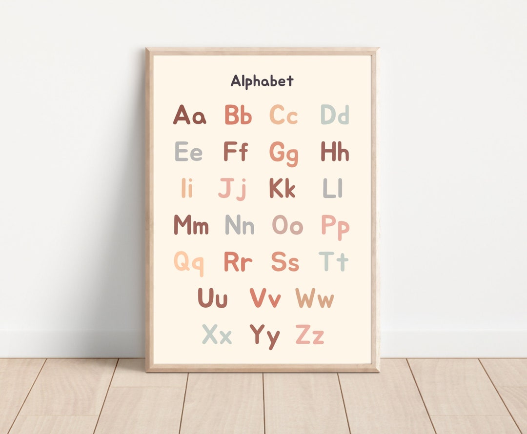 Alphabet Poster,abc Print,boho Educational Posters,wall Art for Nursery ...