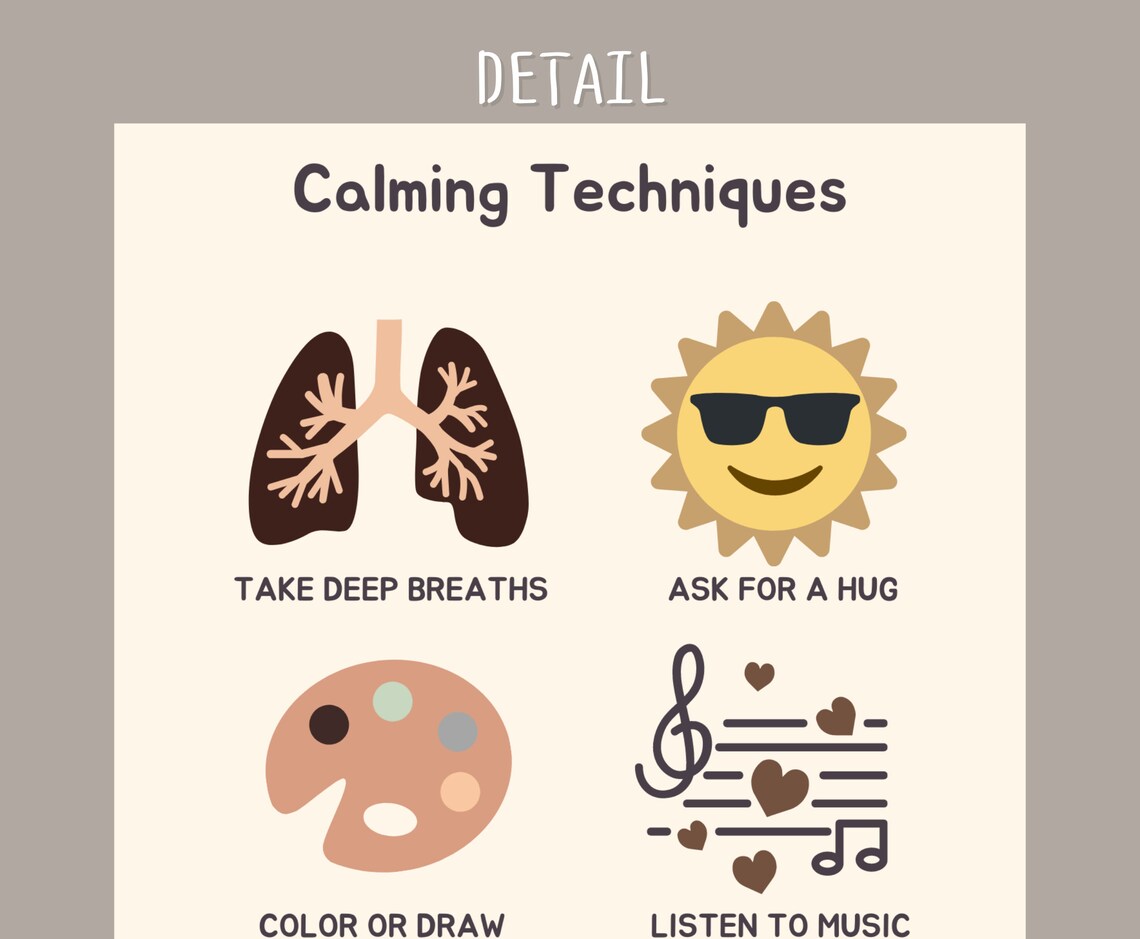 Calm Down Corner Calming Corner Posters Calming Wall Art for - Etsy