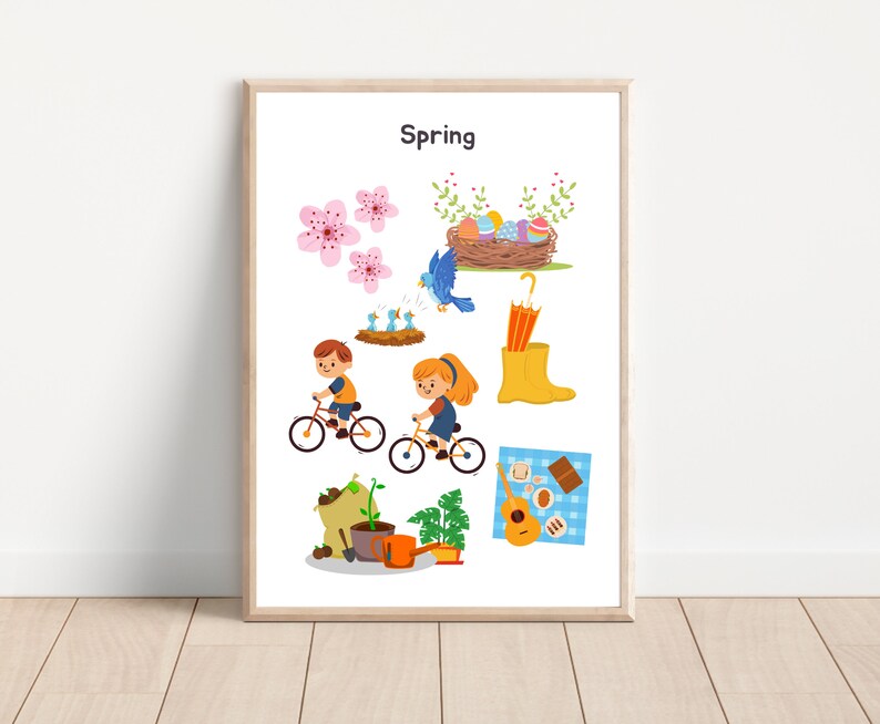 Seasons Postereducational Prints for Kids Room Decor - Etsy
