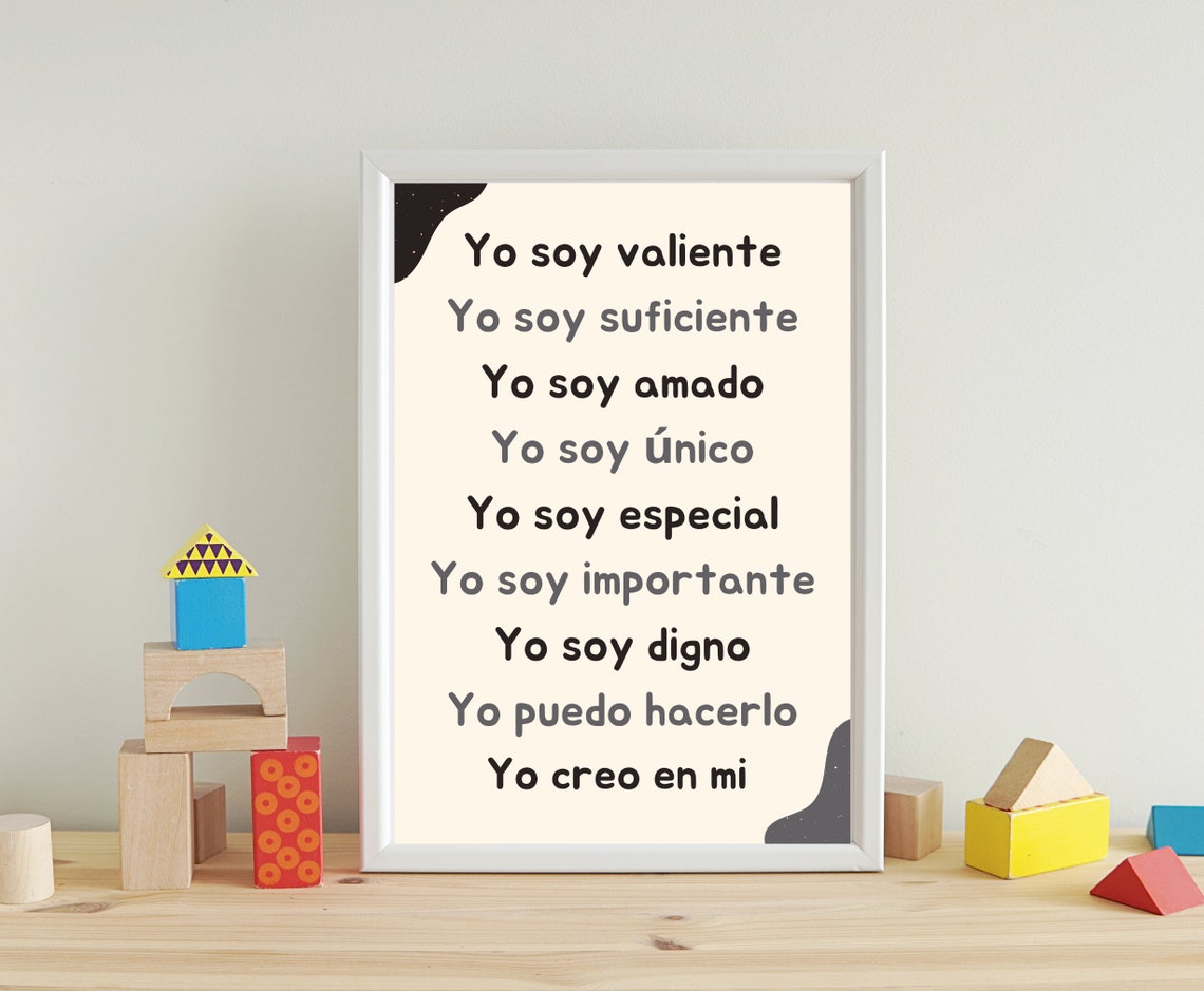 Yo Soy Spanish Affirmations Poster: Motivational Classroom Decor ...